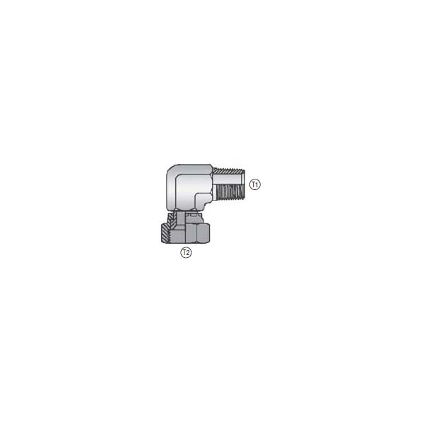 A1505-90 BSPT M x JIC F/M Swivel 90˚ - Hose Plus Fittings